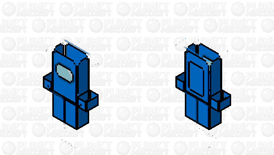 Blue among us HD Minecraft Skin