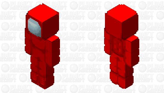 Red is sus Among us Minecraft Skin