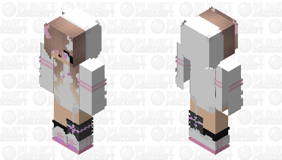 Cute white pink demon :3 Minecraft Skin