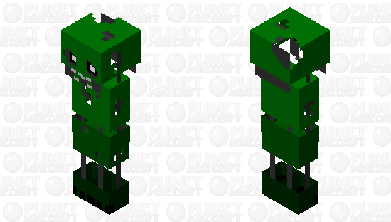 ignited creeper Minecraft Skin