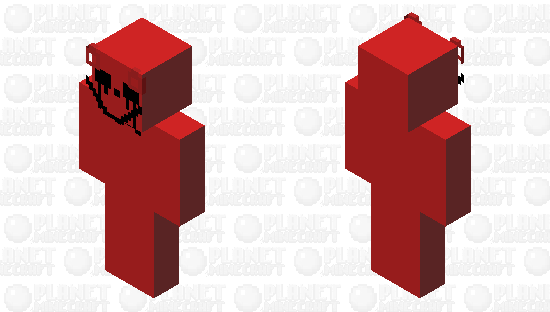 Red creepy cat Minecraft Skin