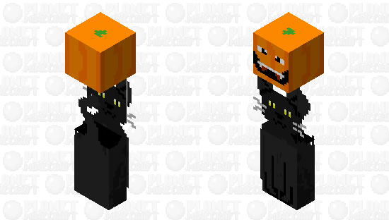 Cat pumpkin thing for Halloween Minecraft Skin