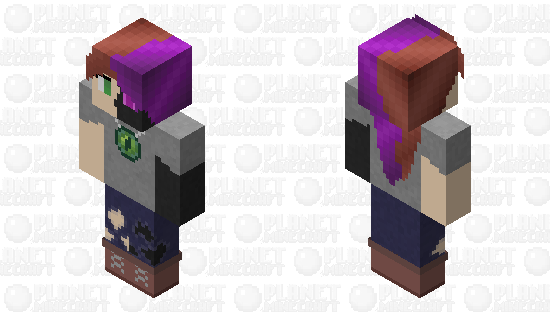 HD Half Ender Updated Minecraft Skin