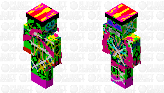 cracked man Minecraft Skin