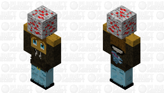 boy carrying a redstone ore Minecraft Skin