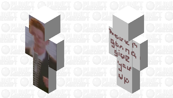 never gonna give you up Minecraft Skin