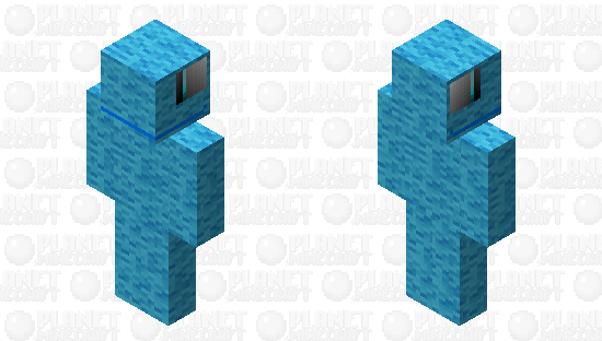 Light Blue Plushie Raptor Minecraft Skin