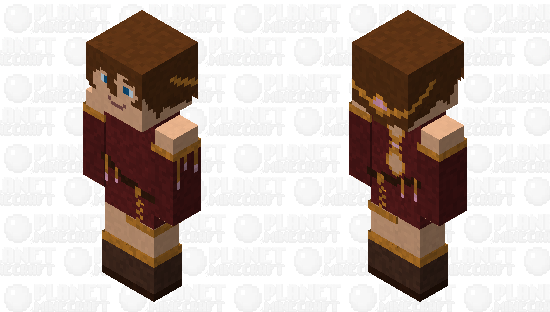 Red and Gold Ascendcraft SMP Skin Minecraft Skin