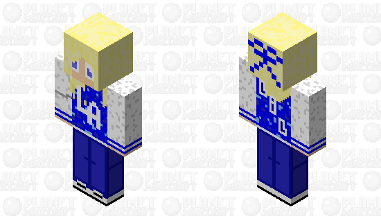 doder skin blue hair ribbon Minecraft Skin