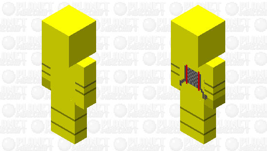 poppy playtime player with yellow hand Minecraft Skin