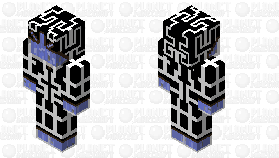 Ancient City Sculk Warrior in Armor Minecraft Skin