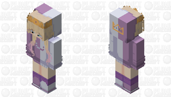 Cute girl hd gold crown Minecraft Skin