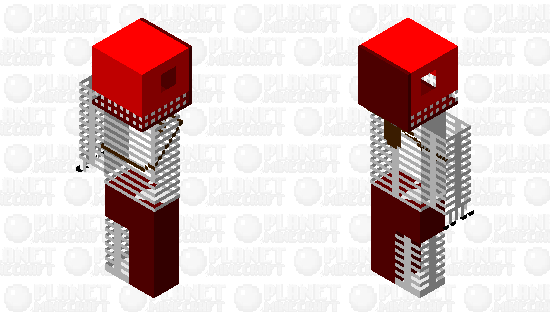 Ignited Red Raptor With Blue Raptors Red Raptor Mask Minecraft Skin