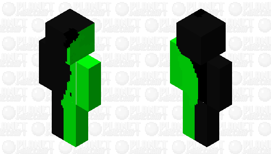 neon and black half Minecraft Skin