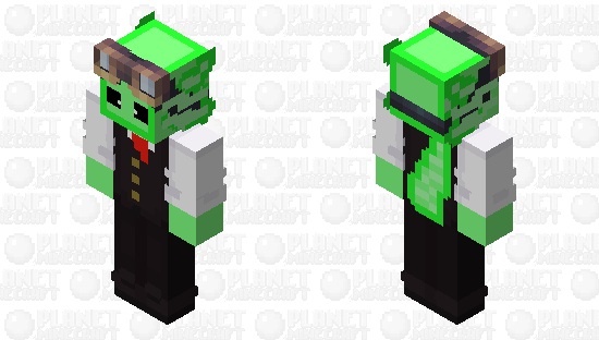 A Green Axolotl Minecraft Skin