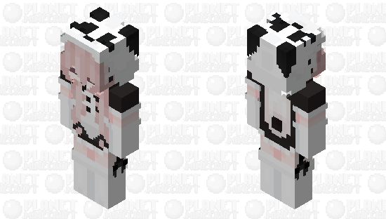 Pink Hair Panda Minecraft Skin
