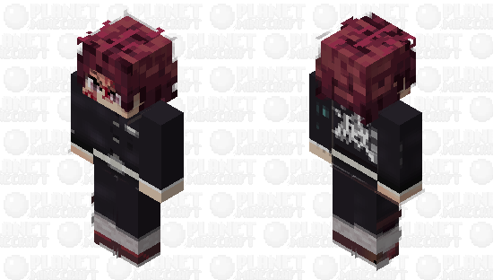 demon tanjiro Minecraft Skin