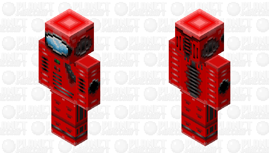 Red Among Us Minecraft Skin