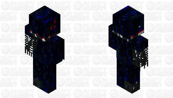 Corrupted Ignited Blue Raptor Minecraft Skin