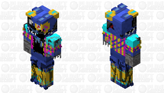 Shattered Glamrock Bonnie Minecraft Skin