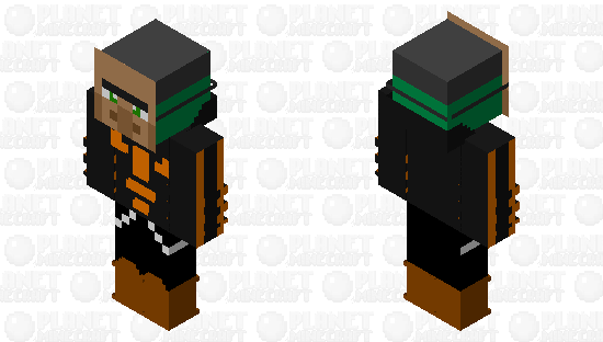 Zombie Wearing A Villager Mask [Big Builds Spooky Fest] Minecraft Skin