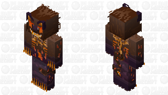 Scary Lava Wolf Minecraft Skin