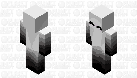 Backwards grayscale person Minecraft Skin
