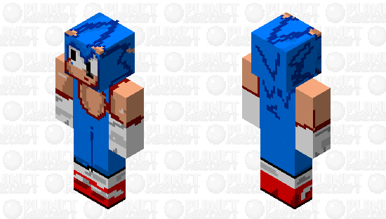 Sonic pixel Minecraft Skin