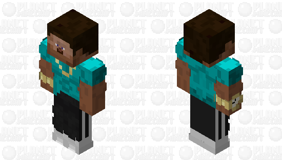 Pumped drip Steve with small face Minecraft Skin