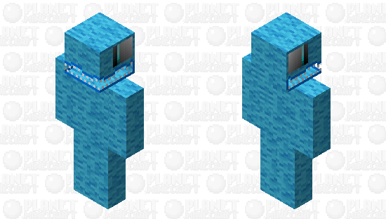 Light Blue Sinister Plushie Raptor Minecraft Skin