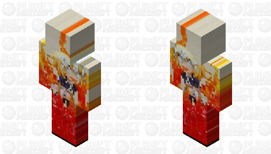 Jeanne on fire Minecraft Skin