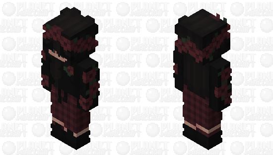Full Roses Girl Minecraft Skin