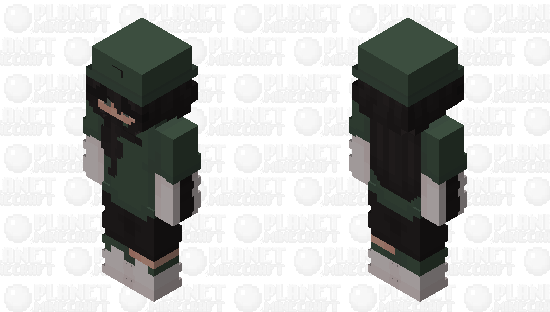 Green Hat Girl Minecraft Skin