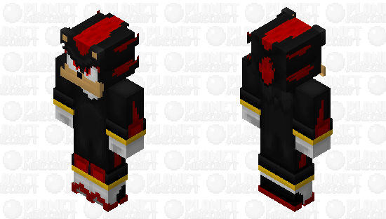 Shadow the Hedgehog (Movie Style) Minecraft Skin