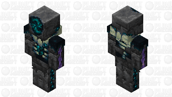 Shrieking Skulk Golem Minecraft Skin