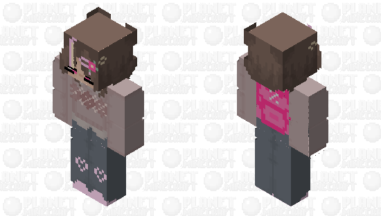 Kawaii pink girl Minecraft Skin