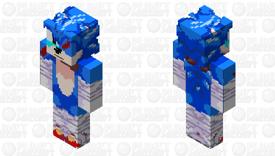 Sonic in pibby Minecraft Skin
