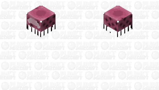 Inverted Glowing Warden Minecraft Skin