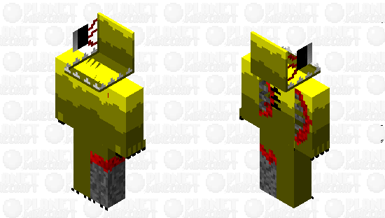 New Ignited Yellow Raptor Minecraft Skin