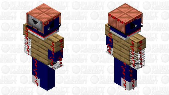 Upgraded Shot Ignited Blue Raptor Minecraft Skin