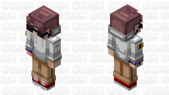 Hive Styled White Hoodie 2 Minecraft Skin