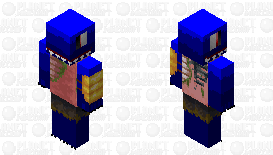 Zoglin Outfit Blue Raptor Brute Minecraft Skin