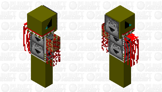 Upgraded Ignited Yellow Raptor Minecraft Skin