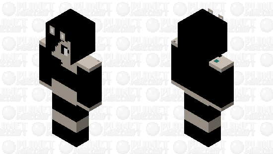 Black wolf girl Minecraft Skin