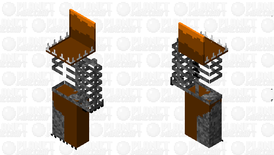 Ignited Light Orange Raptor Minecraft Skin