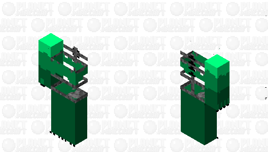 Ignited Bright Lime Raptor Minecraft Skin