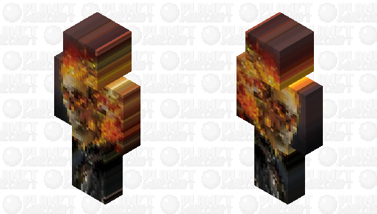 Fire Skull Minecraft Skin