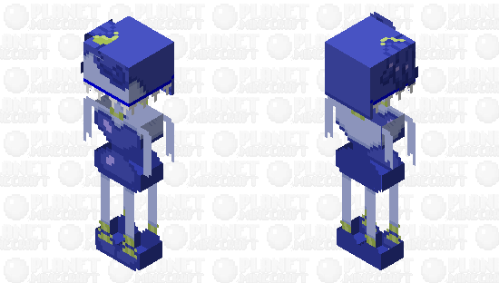 Ignited Blue Raptor Long Legs Minecraft Skin