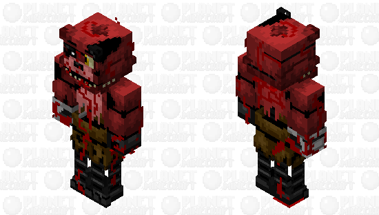 Bloody withered Foxy Minecraft Skin