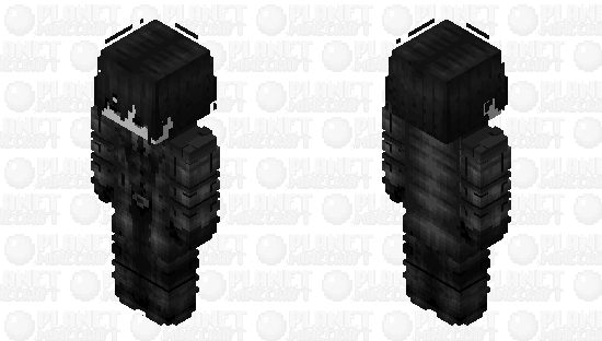 dark black coat old photo style Minecraft Skin